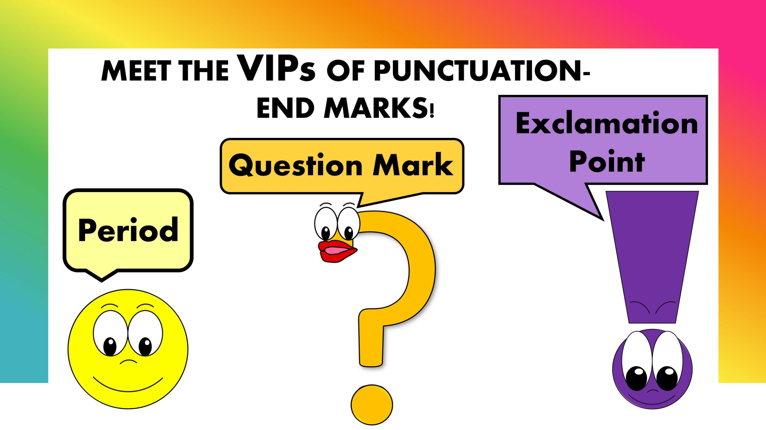 END MARKS PUNCTUATION PRESENTATION AND EXERCISES USING JOKES | Made By ...