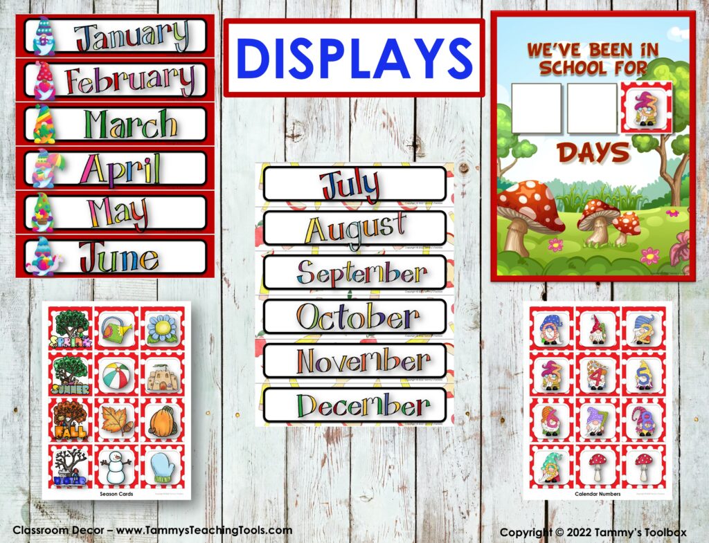 Gnome Classroom Calendar Set - Made By Teachers