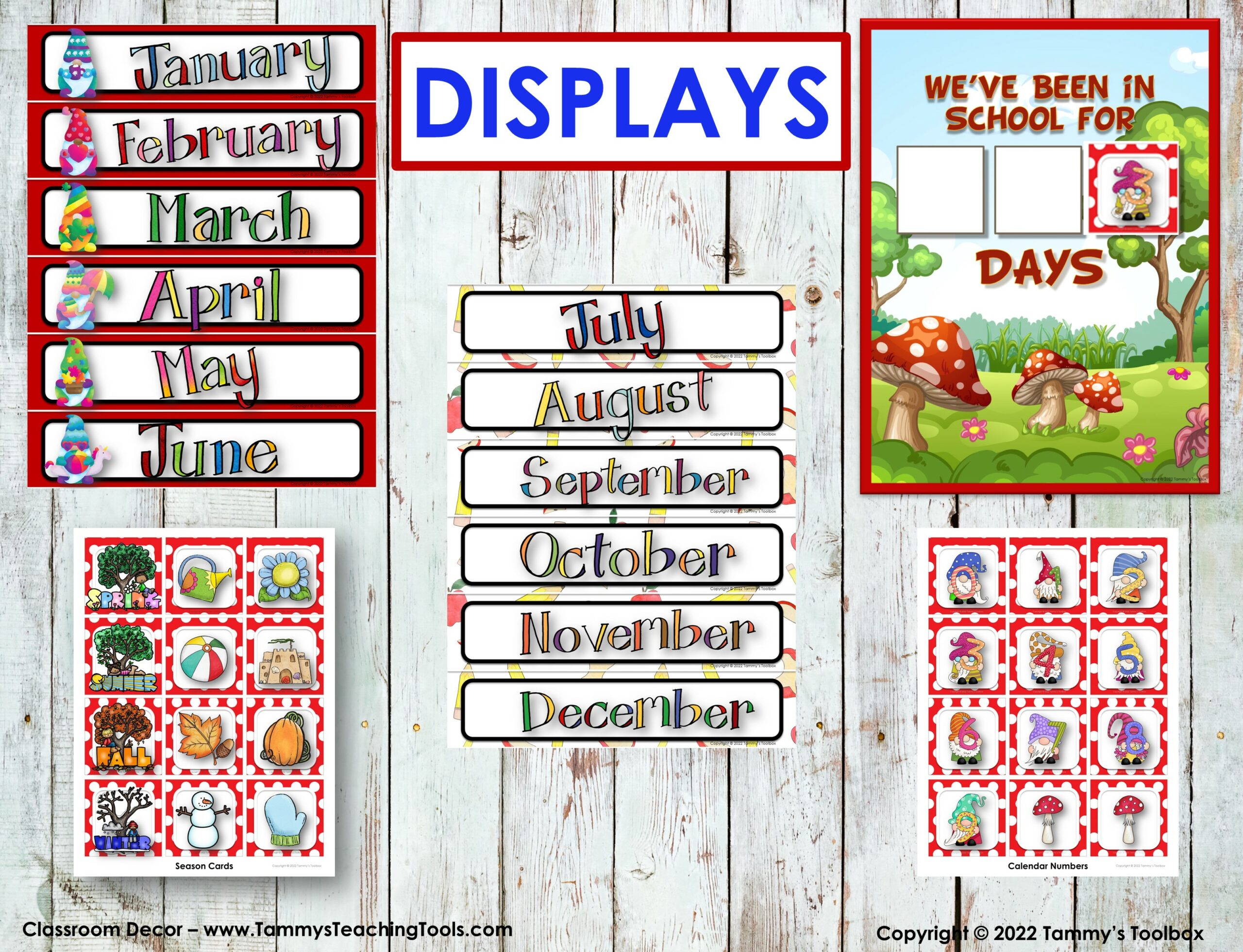 Gnome Classroom Calendar Set | Made By Teachers