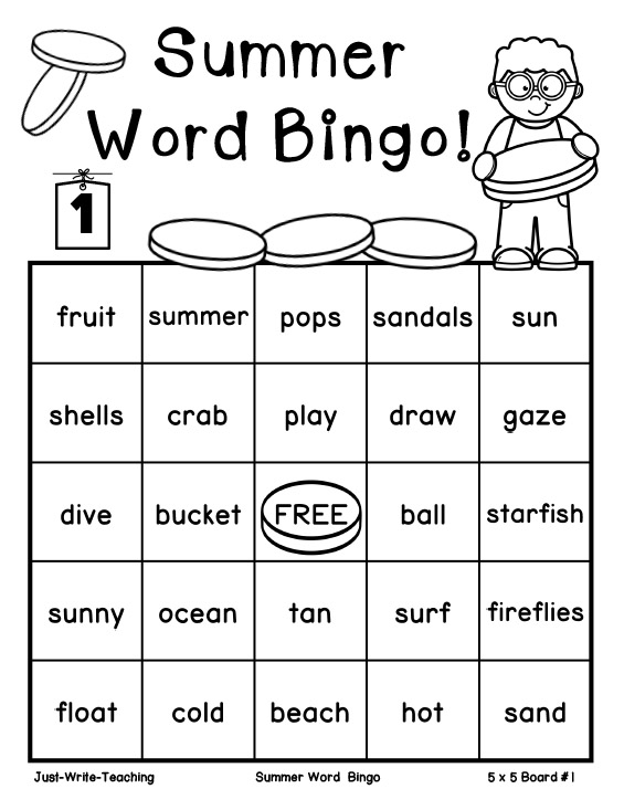 Summer Word Bingo Game - Made By Teachers