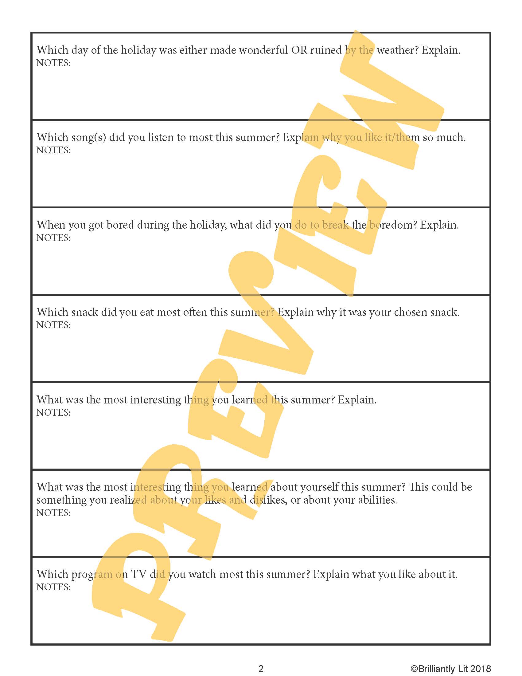 BACK TO SCHOOL ICE BREAKER IMPROMPTU SPEAKING TOPICS | Made By Teachers