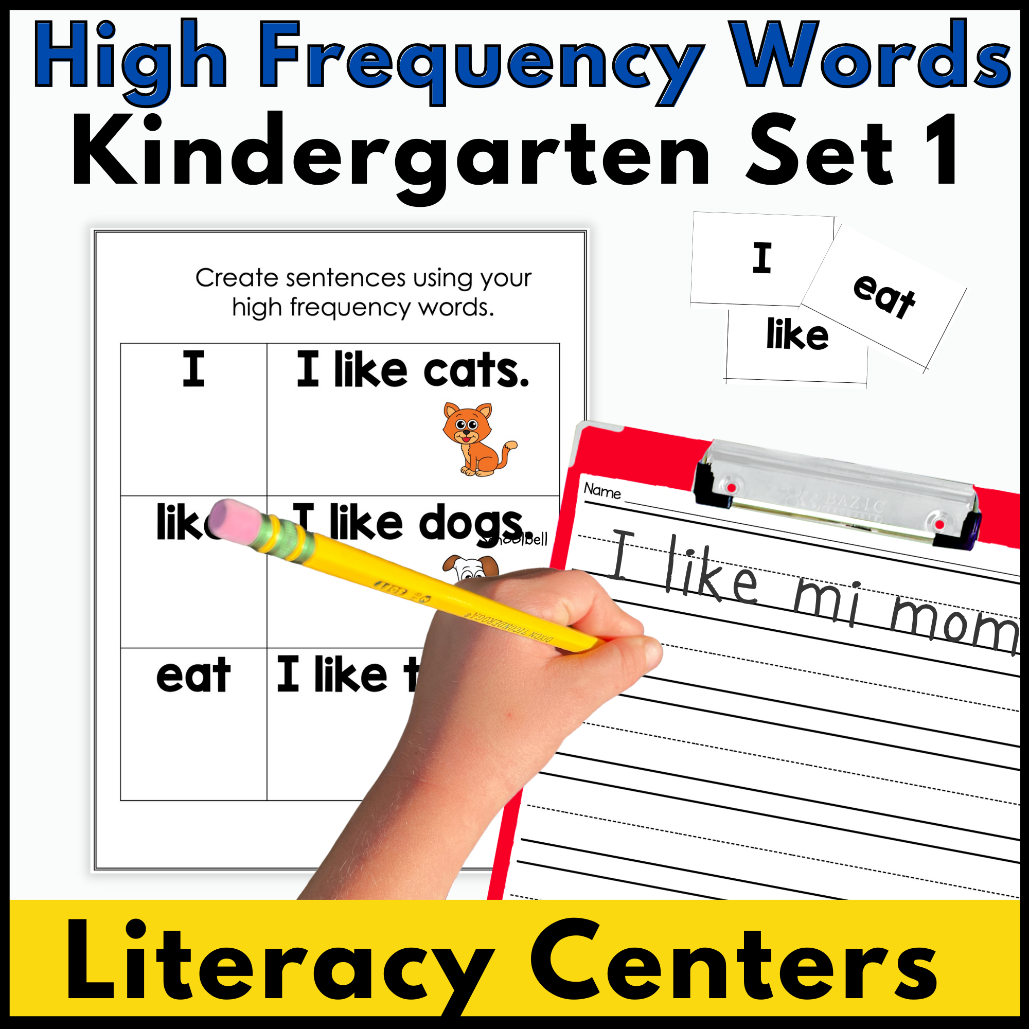 Benchmark Advance High Frequency Word Activities | Kindergarten Unit 1 ...