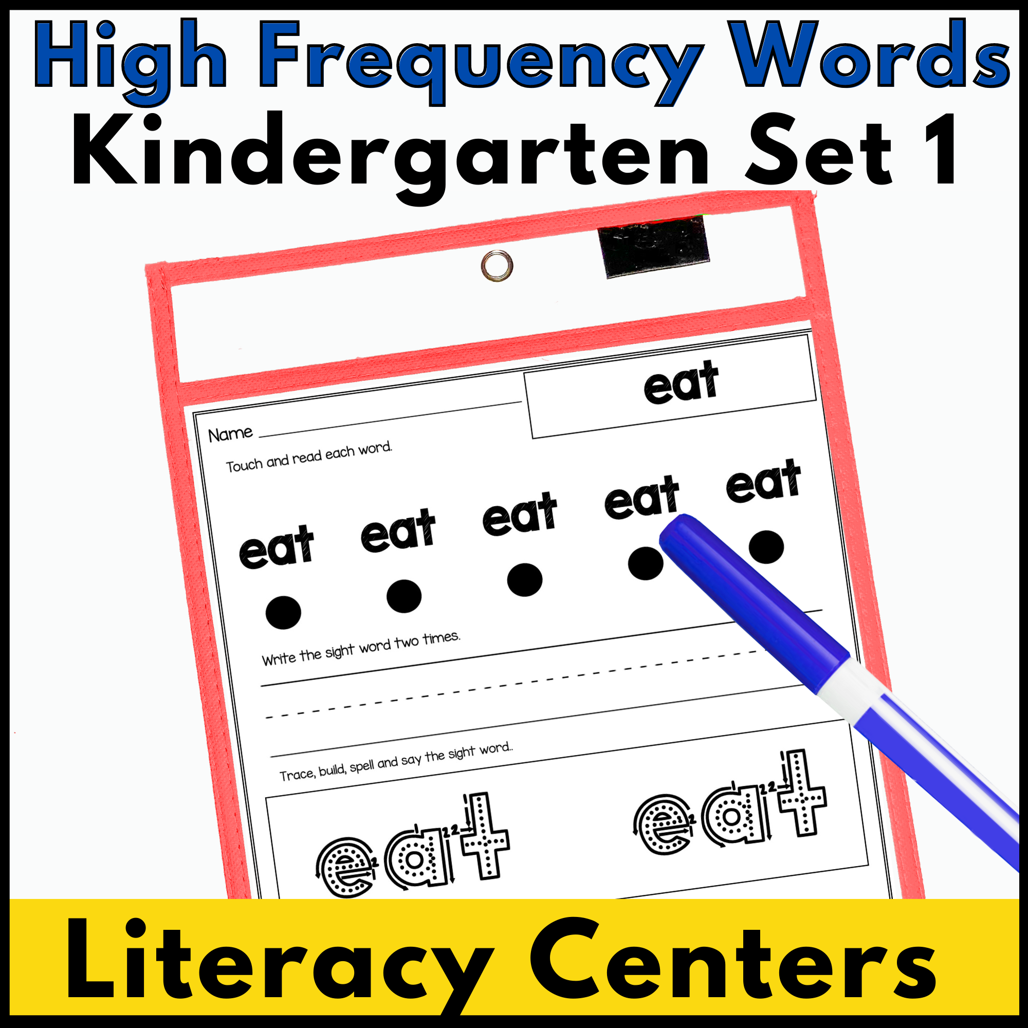 Benchmark Advance High Frequency Word Activities | Kindergarten Unit 1 ...