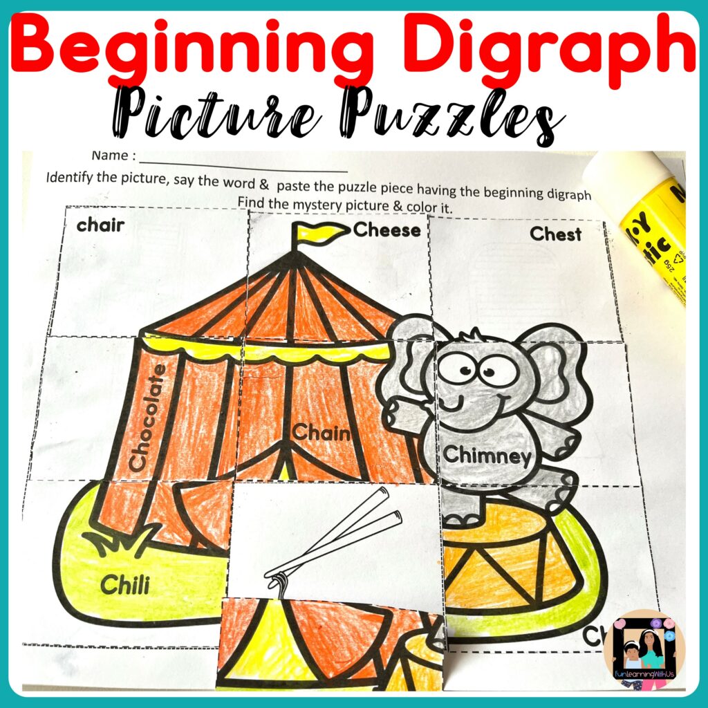 Beginning Digraph Picture Puzzles | Digraphs activities | Made By Teachers