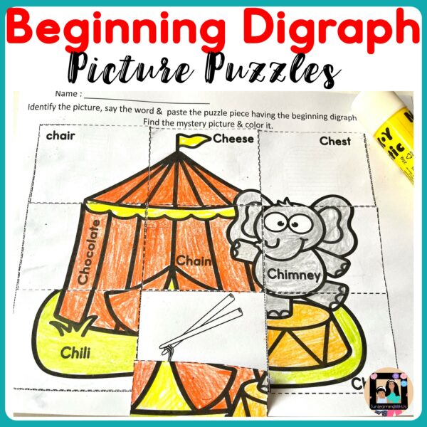 Beginning Digraph Picture Puzzles | Digraphs activities | Made By Teachers