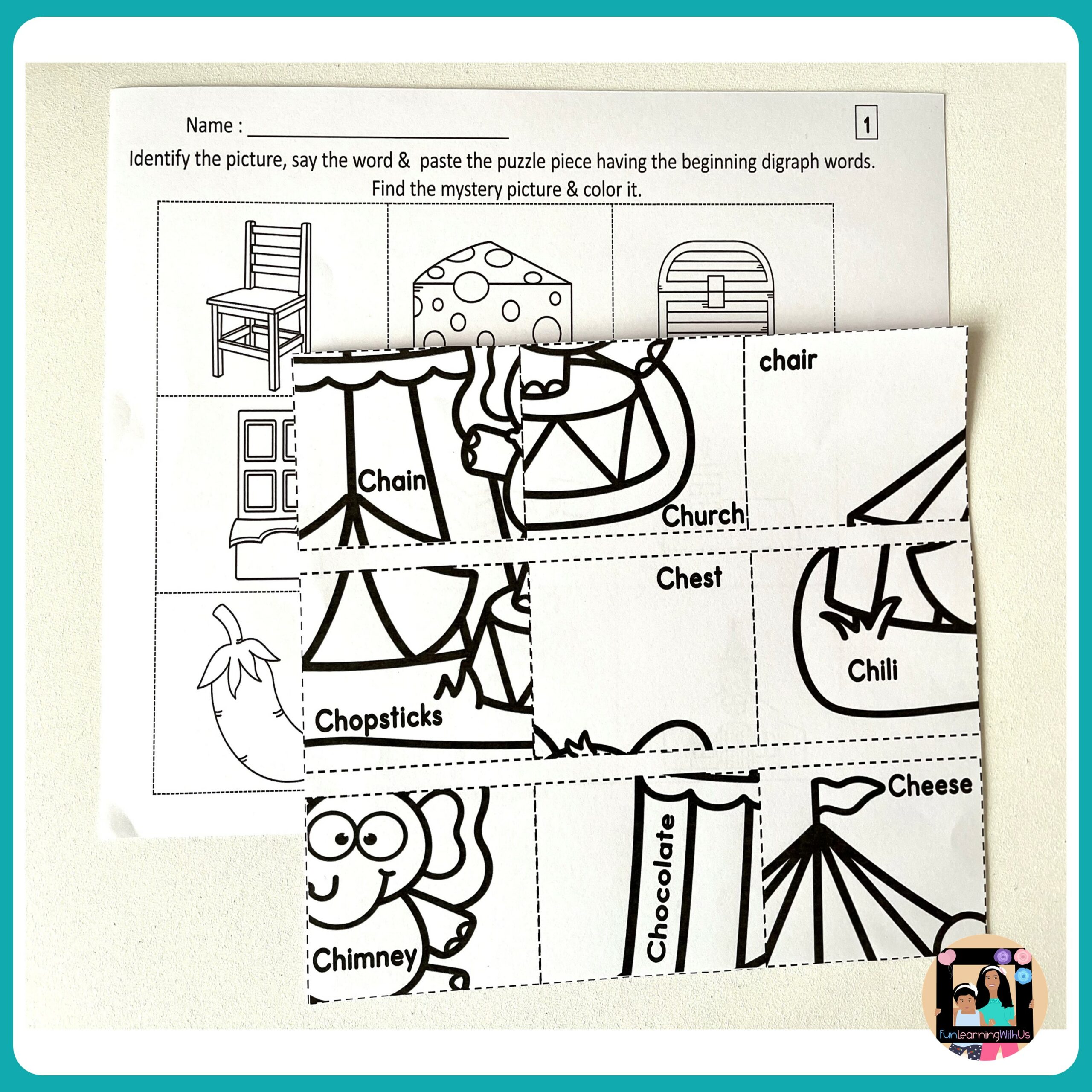 Beginning Digraph Picture Puzzles | Digraphs activities | Made By Teachers