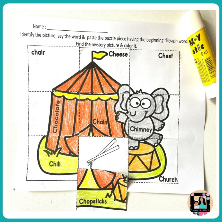 Beginning Digraph Picture Puzzles | Digraphs activities | Made By Teachers