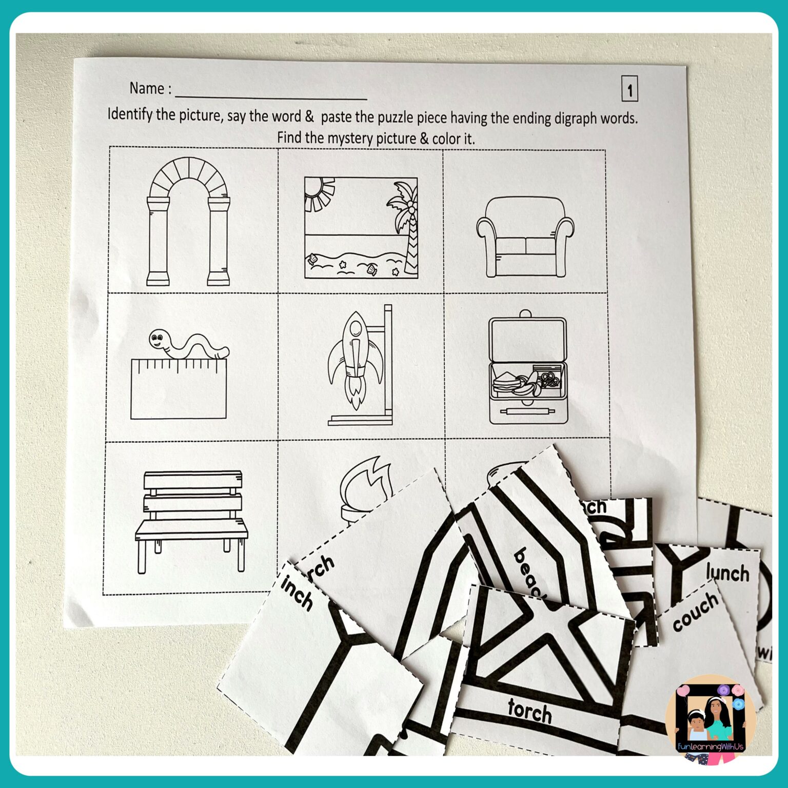 Ending Digraph Picture Puzzles | Digraphs activities - Made By Teachers