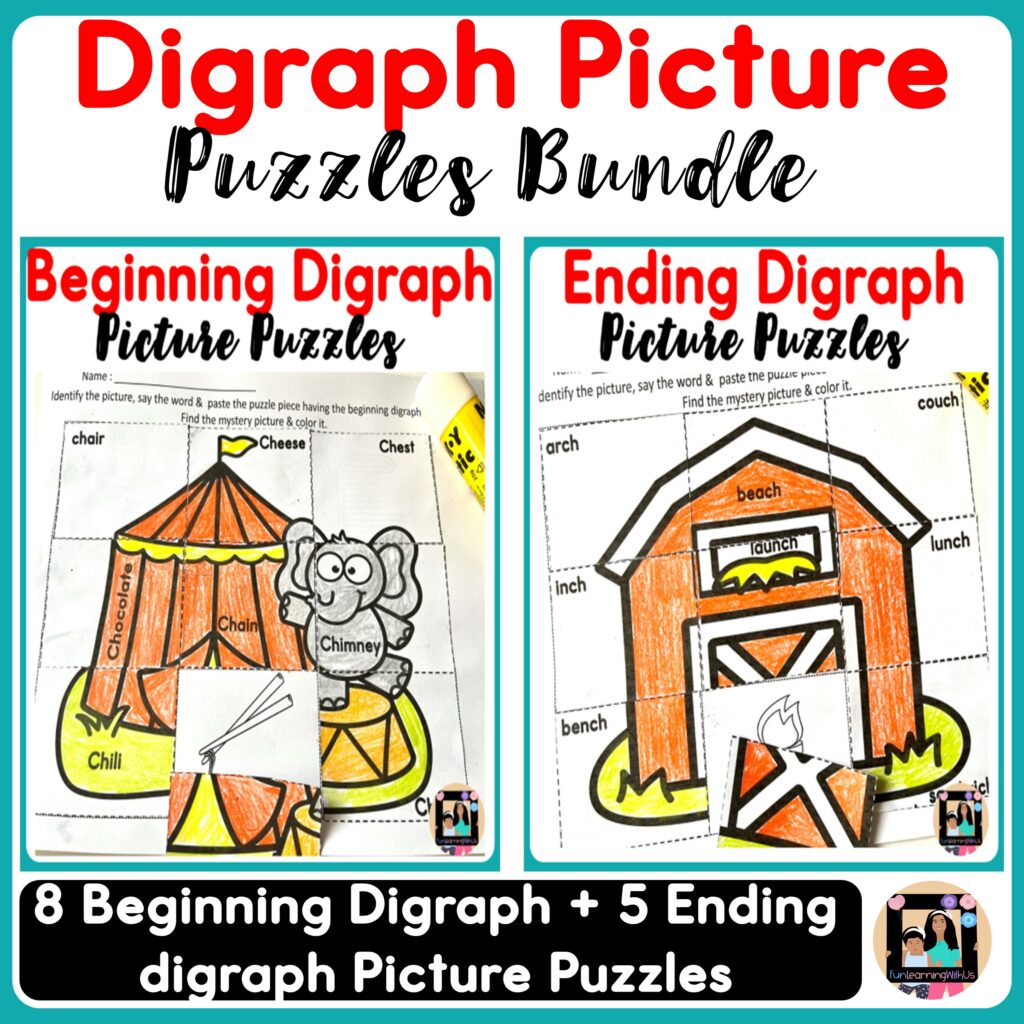 Ending Digraph Picture Puzzles | Digraphs activities - Made By Teachers