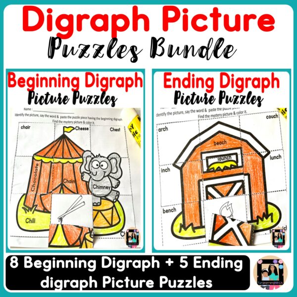 Ending Digraph Picture Puzzles | Digraphs activities - Made By Teachers