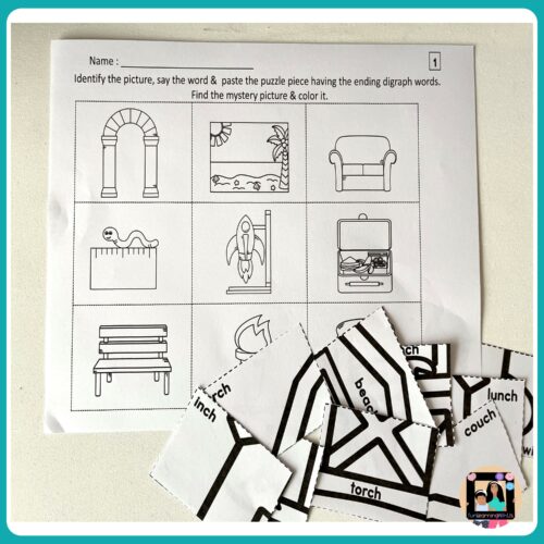 Beginning & Ending Digraphs Picture Puzzles Bundle | Made By Teachers