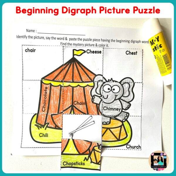Beginning & Ending Digraphs Picture Puzzles Bundle | Made By Teachers