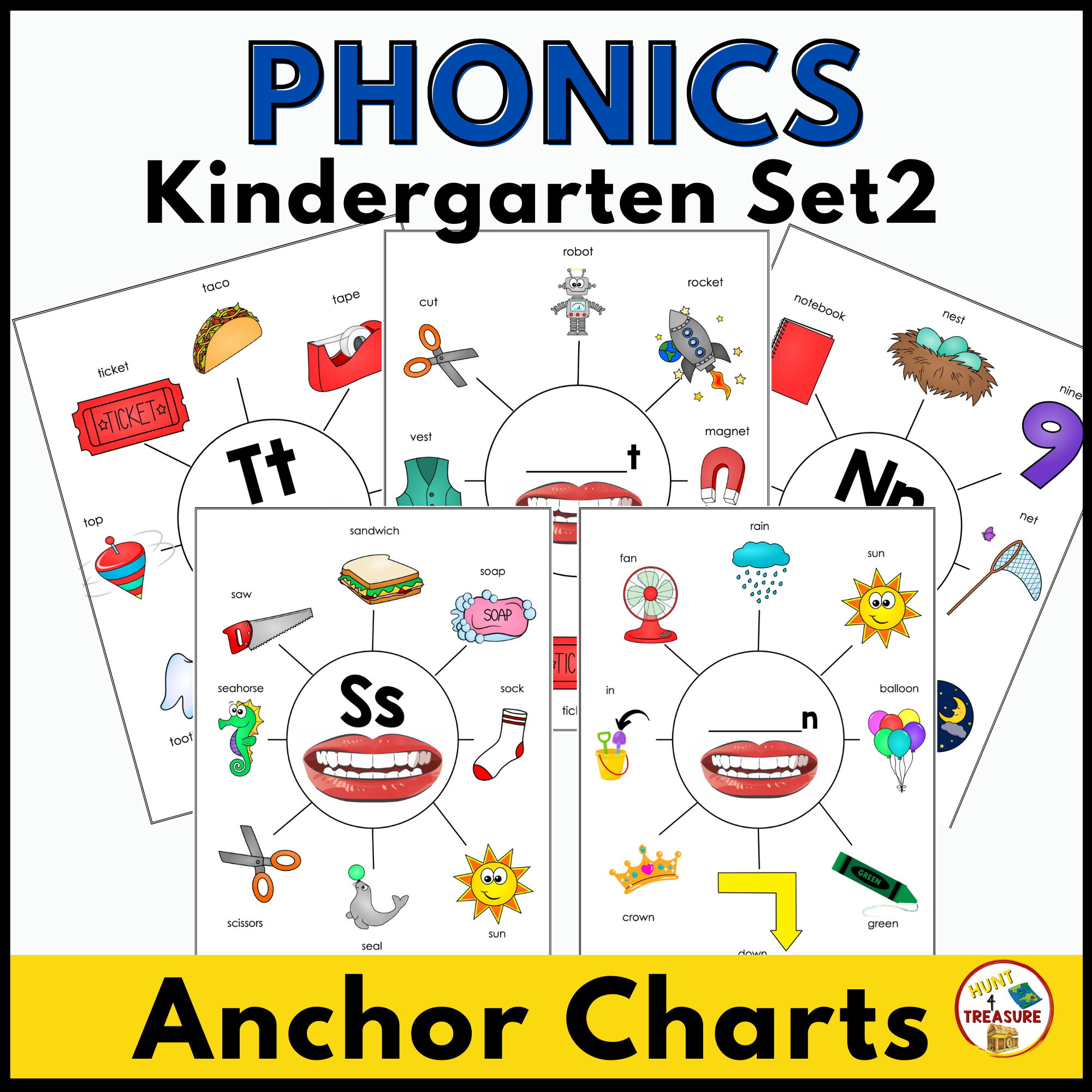 Benchmark Advance Phonics Anchor Charts & Activities | Kindergarten ...