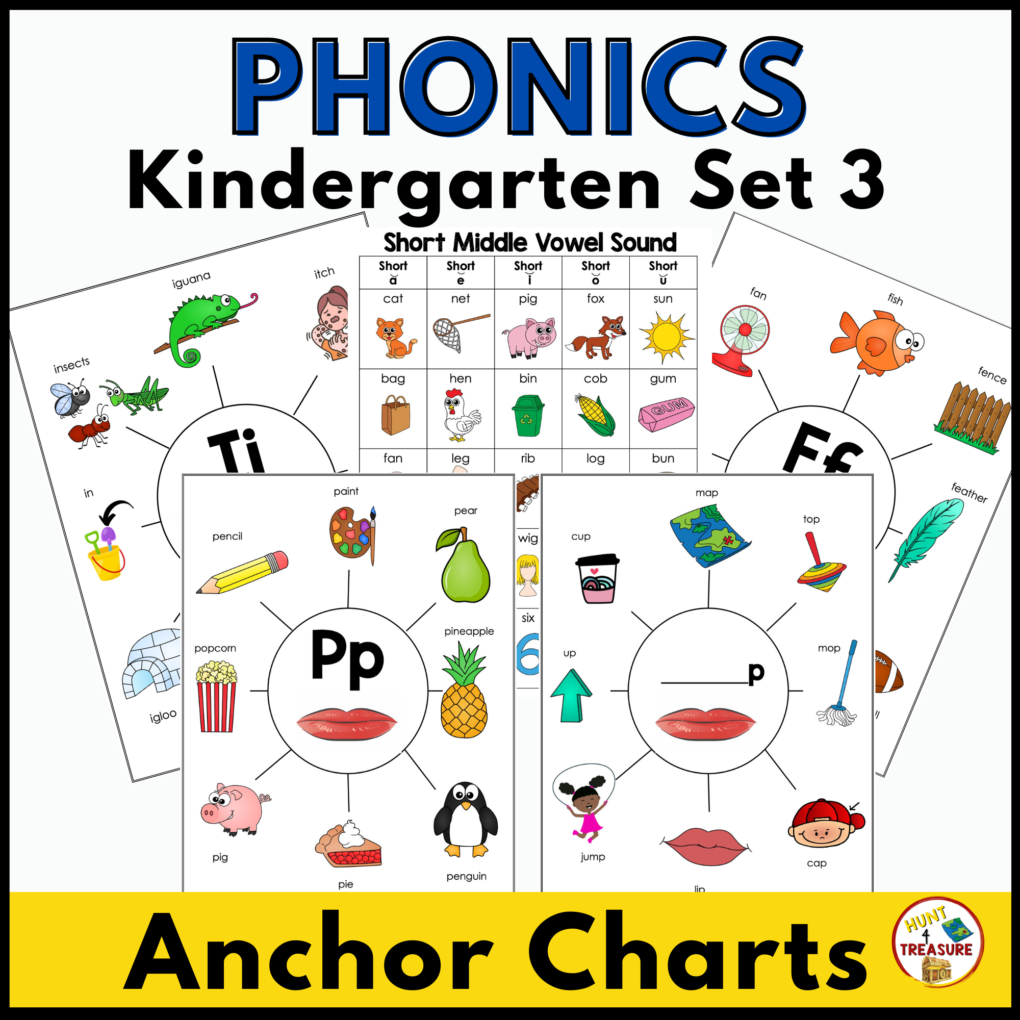 Benchmark Advance Phonics Anchor Charts & Activities | Kindergarten ...