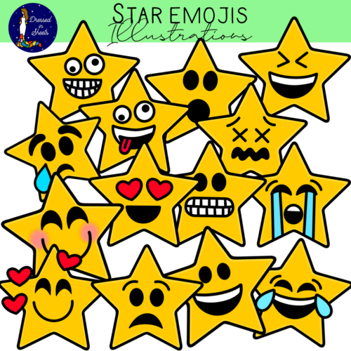 Star Emojis Clip Art - Made By Teachers