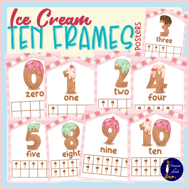 Ice Cream Ten Frames Classroom Posters - Made By Teachers