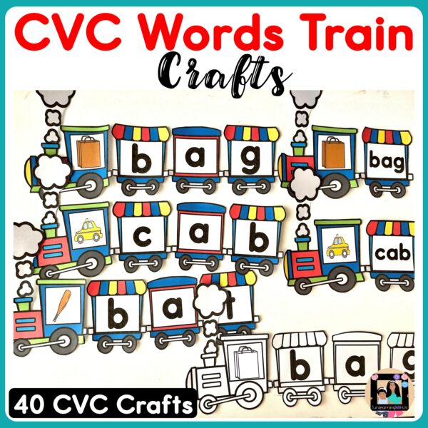 CVC Words Train Crafts | Short Vowel Activities | Made By Teachers