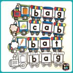 CVC Words Train Crafts | Short Vowel Activities - Made By Teachers