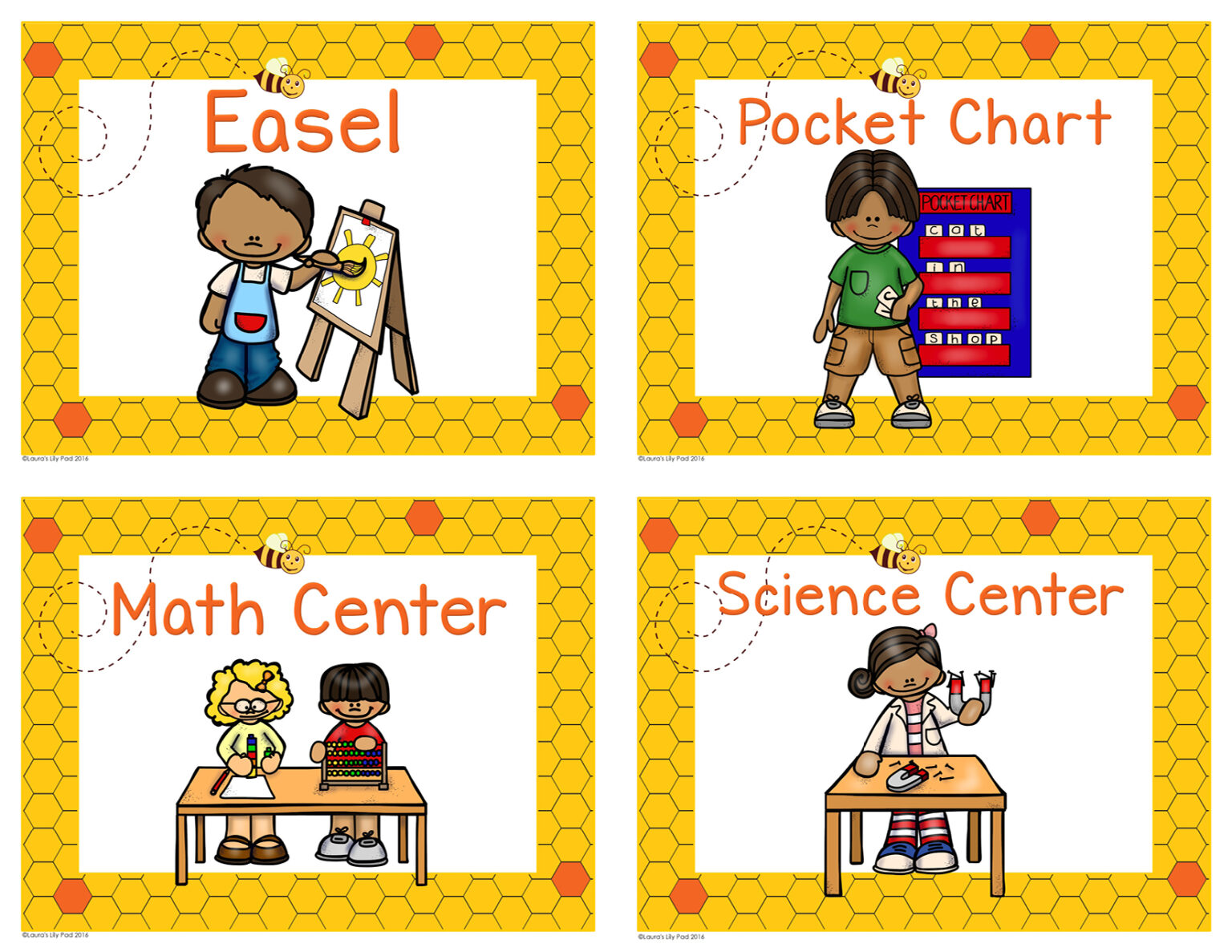 Preschool Centers Signs Busy Bee Hive | Made By Teachers