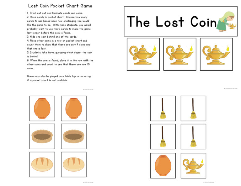 Lost Coin Parable Pocket Chart Game - Made By Teachers