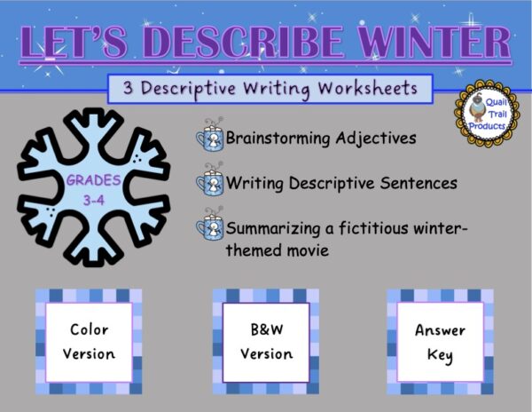 Winter Descriptive Writing Activities - Made By Teachers