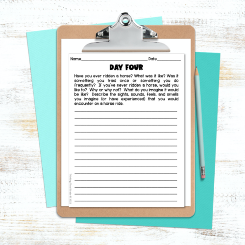 Creative Writing Prompts August | No Prep Printables | Prewriting ...