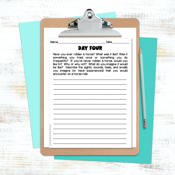 Creative Writing Prompts August | No Prep Printables | Prewriting ...