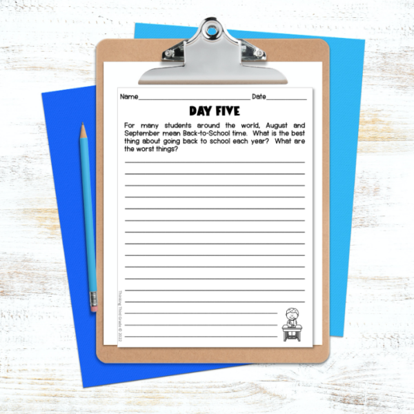 Creative Writing Prompts August | No Prep Printables | Prewriting ...