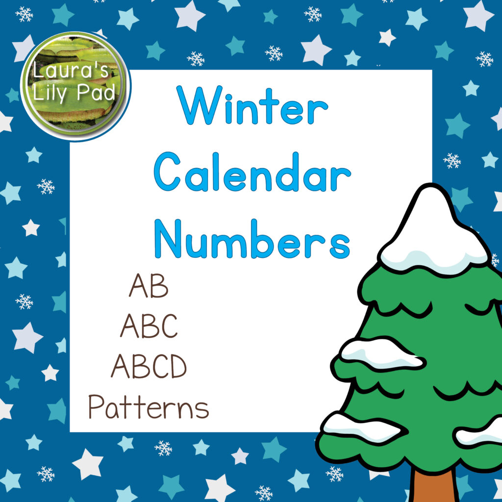 Calendar Number Cards Winter Theme | Made By Teachers