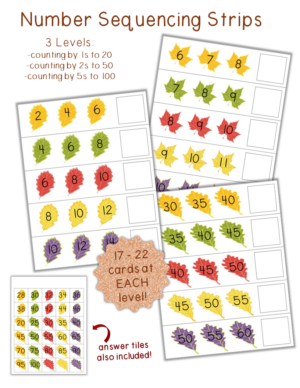 Fall Task Boxes for September - Language, Math, Fine Motor Task Cards ...