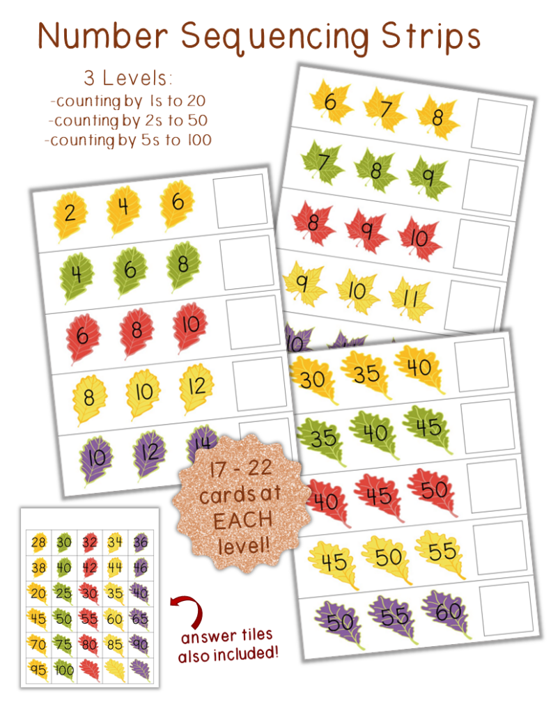 Fall Task Boxes for September - Language, Math, Fine Motor Task Cards ...