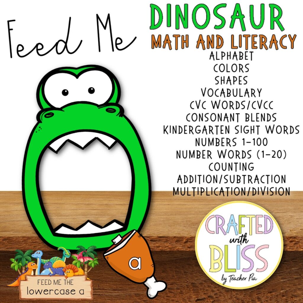 Feed Me Task Box Bundle Math Literacy(Preschool, Sped, Kindergarten, OT ...