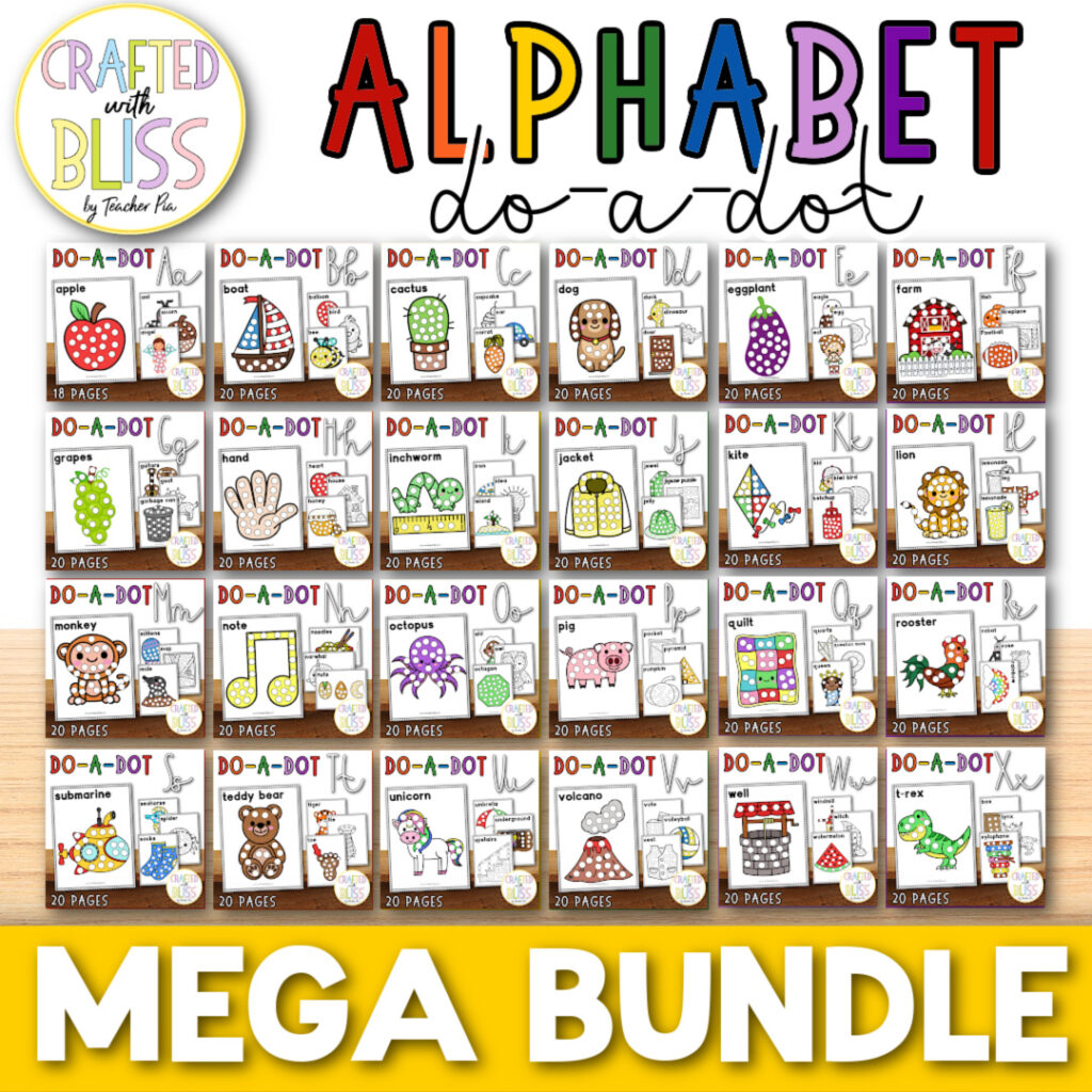 500+ Pages Alphabet Dot Markers Mega Bundle Do-A-Dot (Preschool, Sped ...