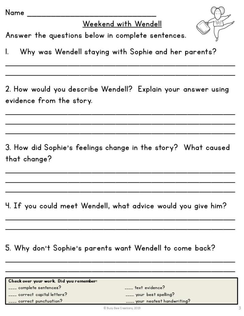 A Weekend with Wendell - Story Resource | Made By Teachers