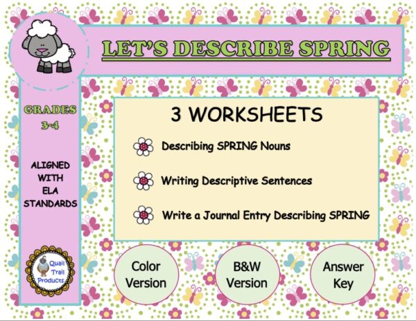 Spring Descriptive Writing Activities - Made By Teachers
