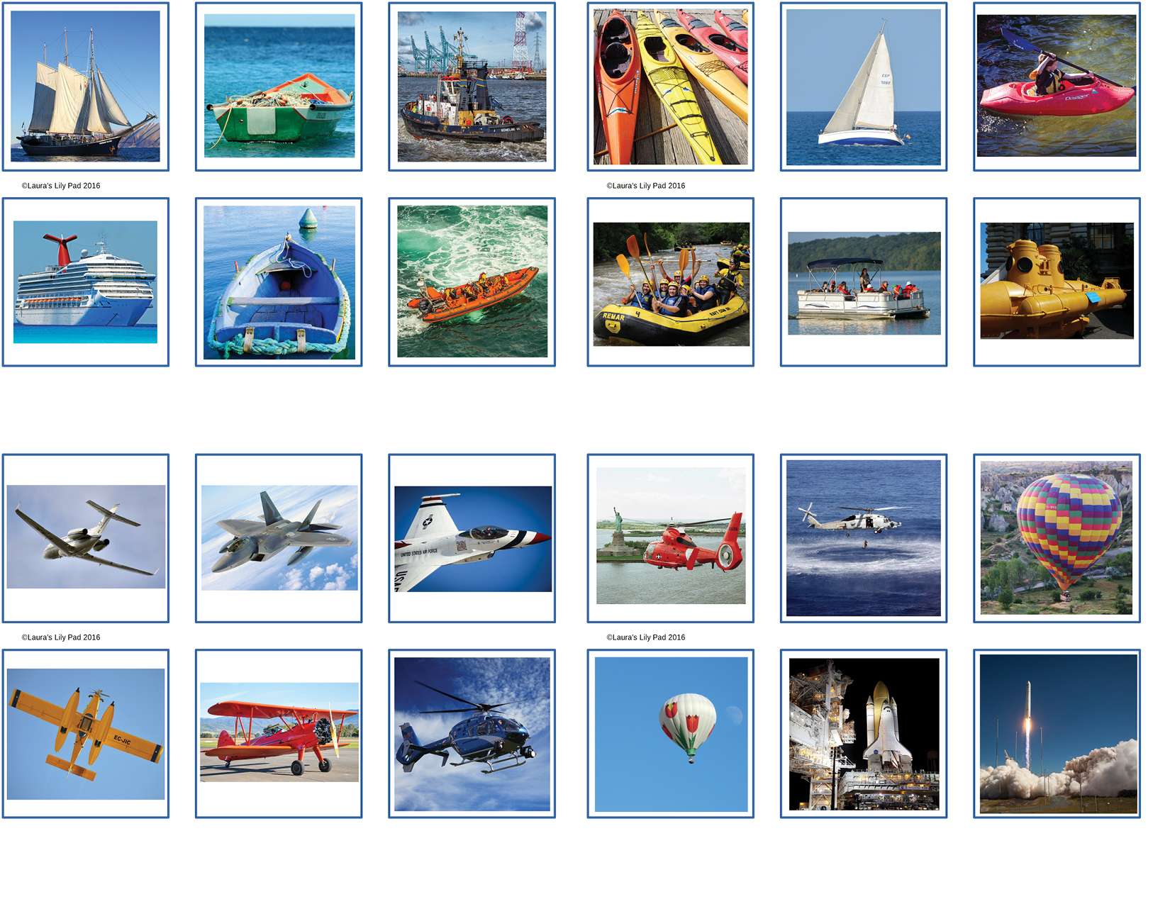 Transportation Sort Photos | Made By Teachers