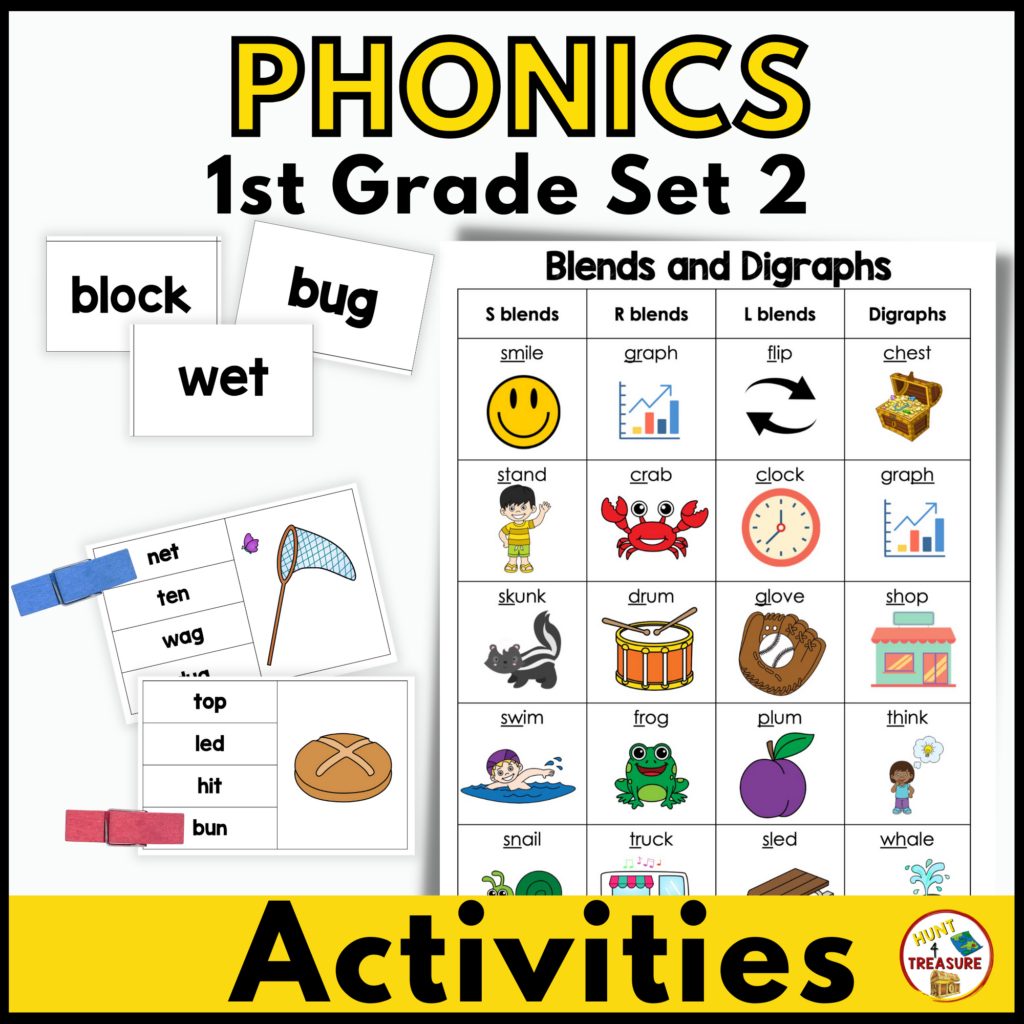 Benchmark Advance Phonics Anchor Charts & Activities | 1st Grade Unit 1 ...