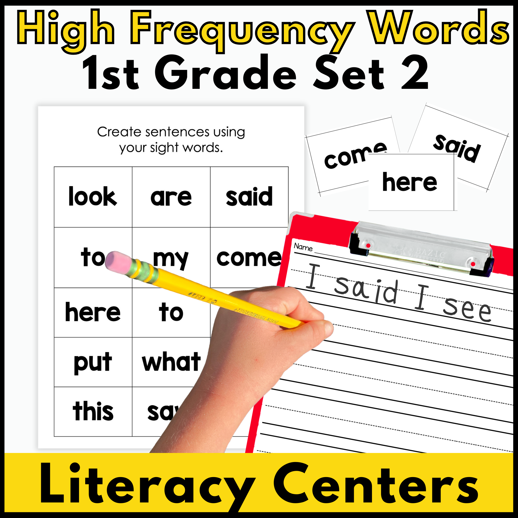 Benchmark Advance High Frequency Word Activities | 1st Grade Unit 2 ...