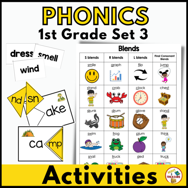 Benchmark Advance Phonics Anchor Charts & Activities | 1st Grade Unit 3 ...