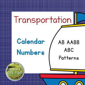 Calendar Number Cards Transportation Theme | Made By Teachers