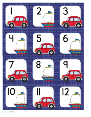 Calendar Number Cards Transportation Theme - Made By Teachers