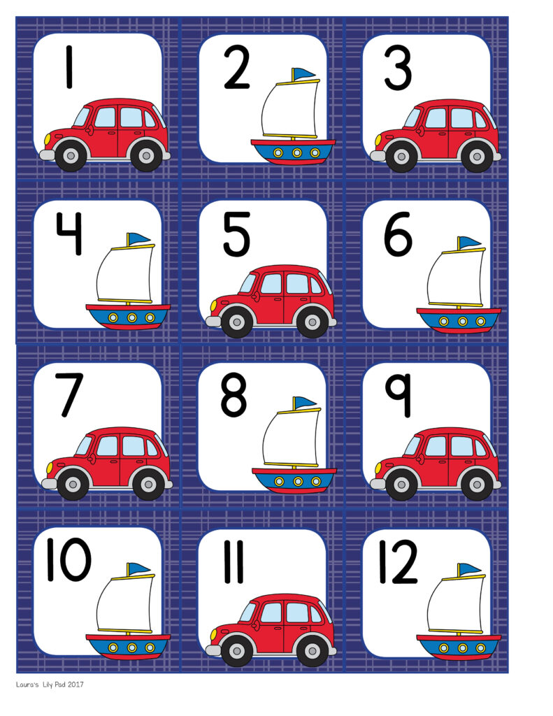 Calendar Number Cards Transportation Theme - Made By Teachers