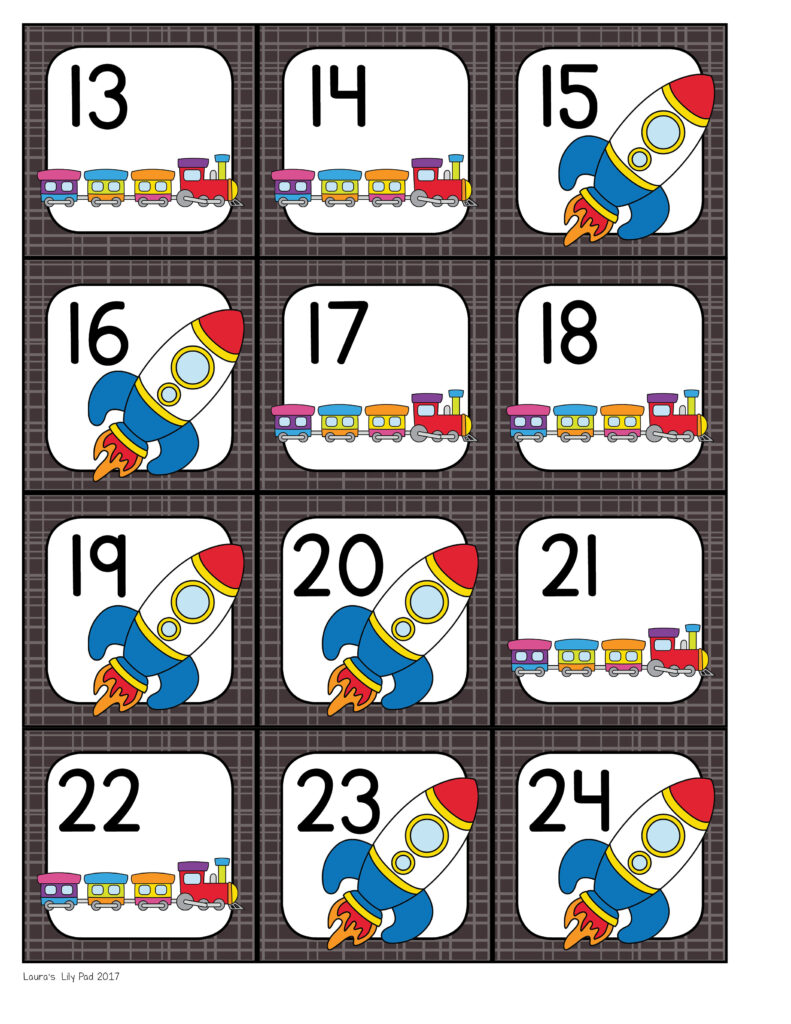 Calendar Number Cards Transportation Theme - Made By Teachers