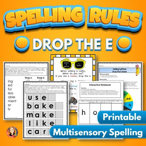 Drop the E Spelling Rule Activities | Made By Teachers