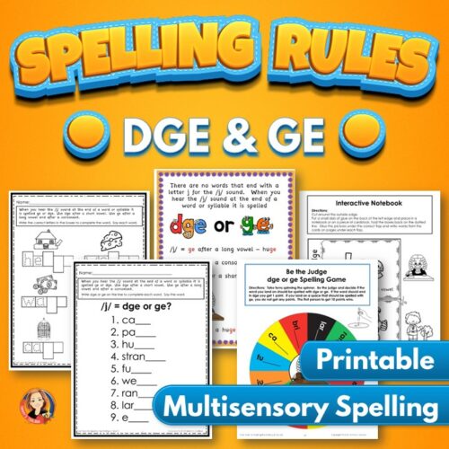 Spelling Rules - DGE and GE Activities | Made By Teachers