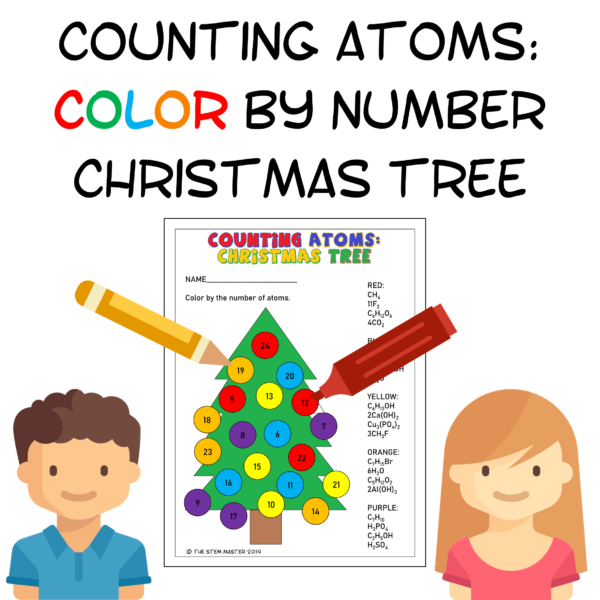 Counting Atoms Christmas Tree - Made By Teachers