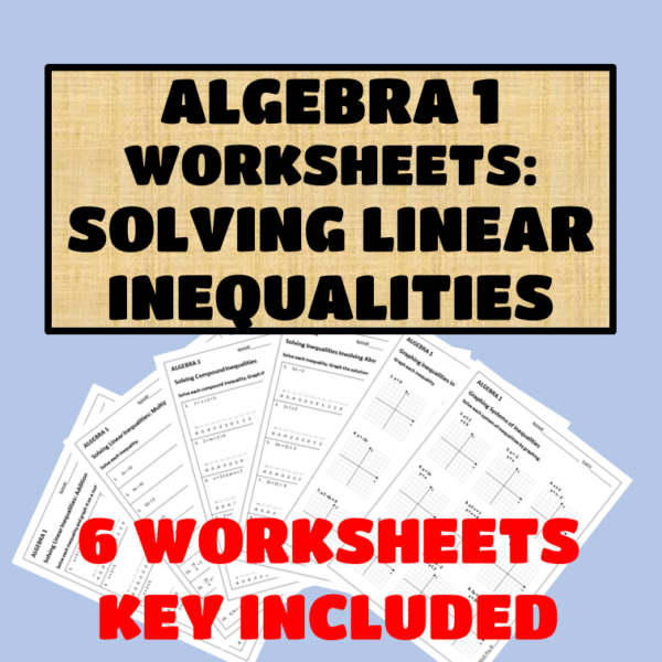 Solving Linear Inequalities Worksheets - Made By Teachers