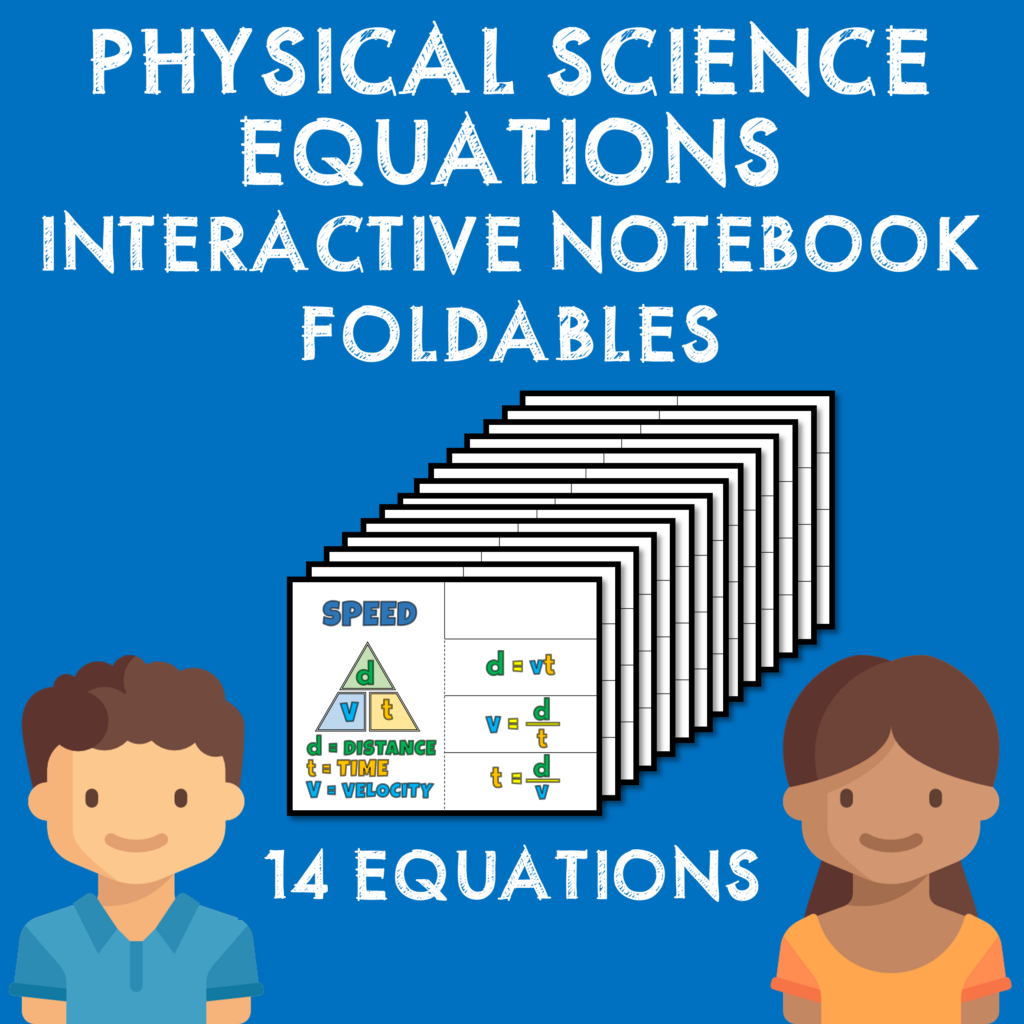 Physical Science Equation Interactive Notebook INB Foldables | Made By ...