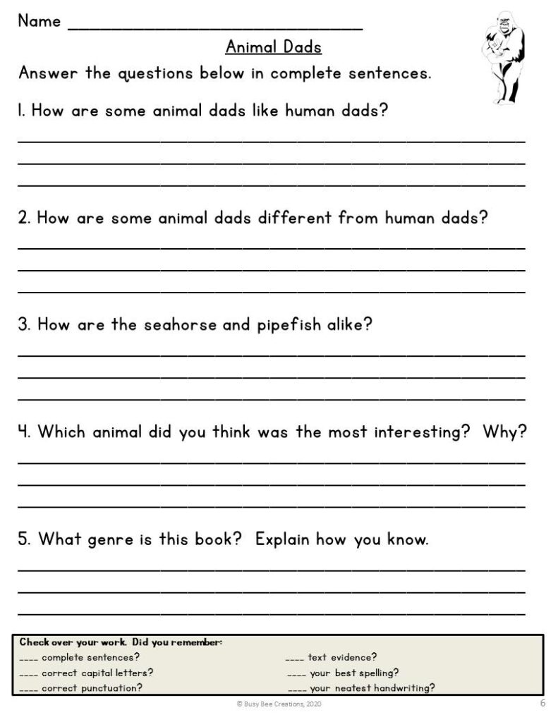 Animal Dads - Story Resource | Made By Teachers