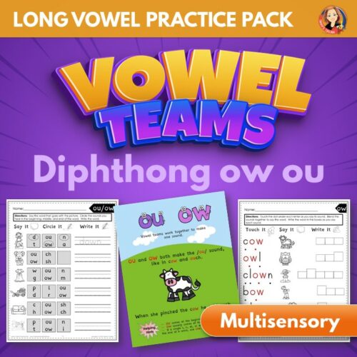Vowel Team Diphthong OU OW Spelling - Made By Teachers